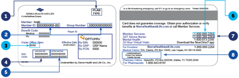 Health Plan ID Card - Member - Sierra Health and Life